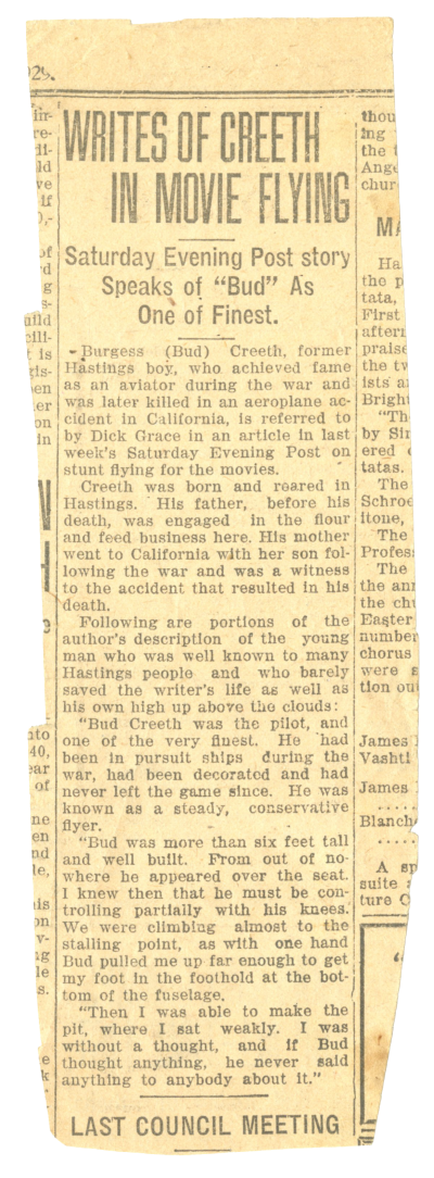 Burgess “Bud” Creeth • Hastings Museum